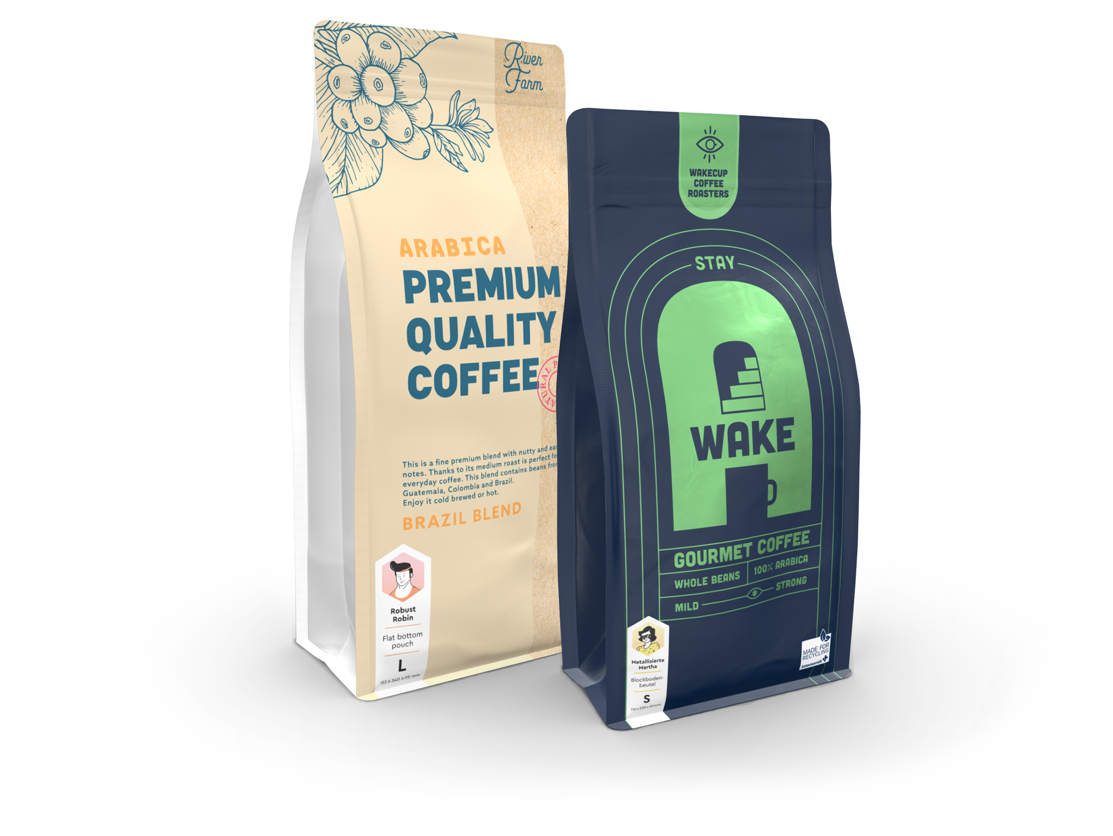 Coffee packaging eco friendly fully printable Packiro